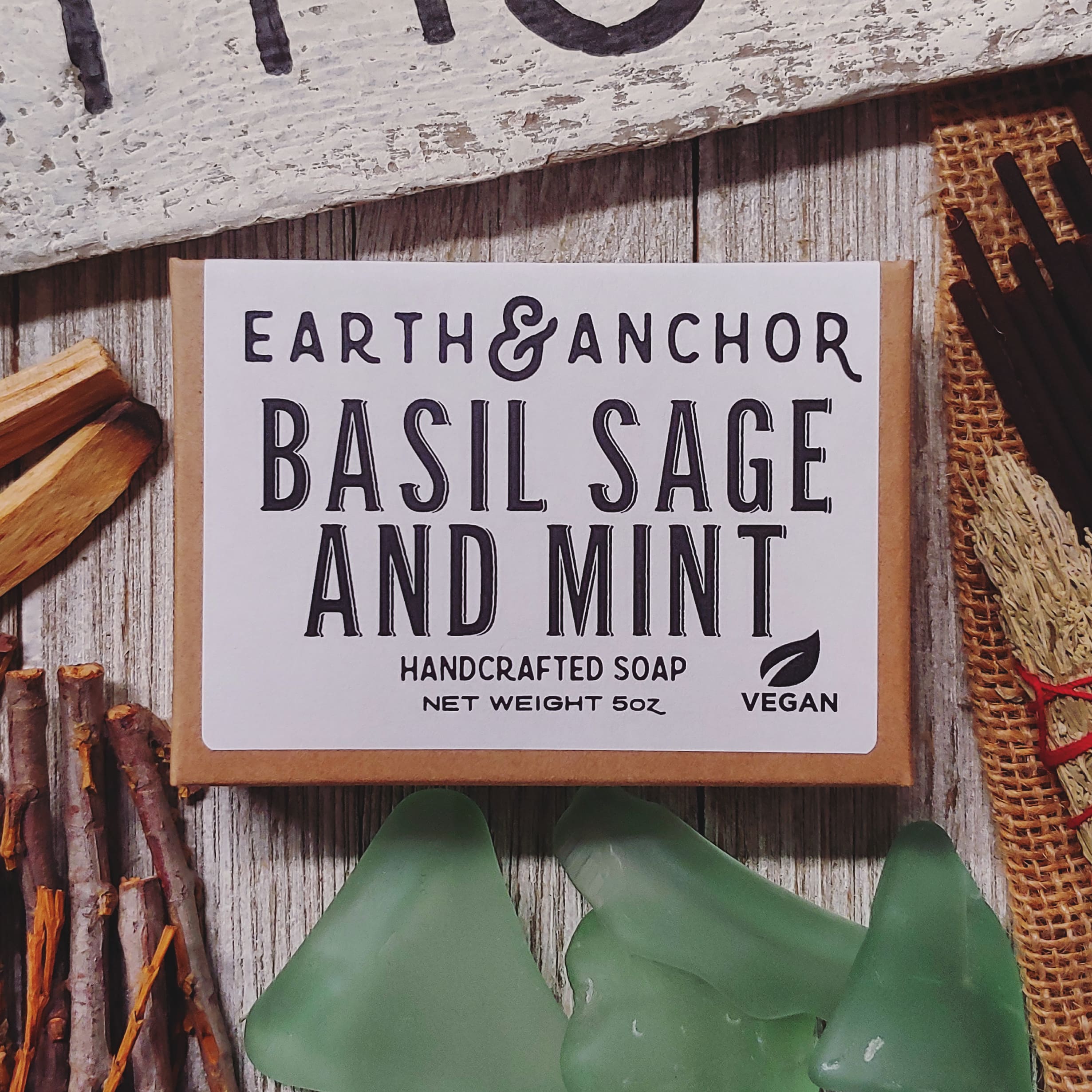 Basil, Sage & Mint Soap – Earth & Anchor Soap Co.